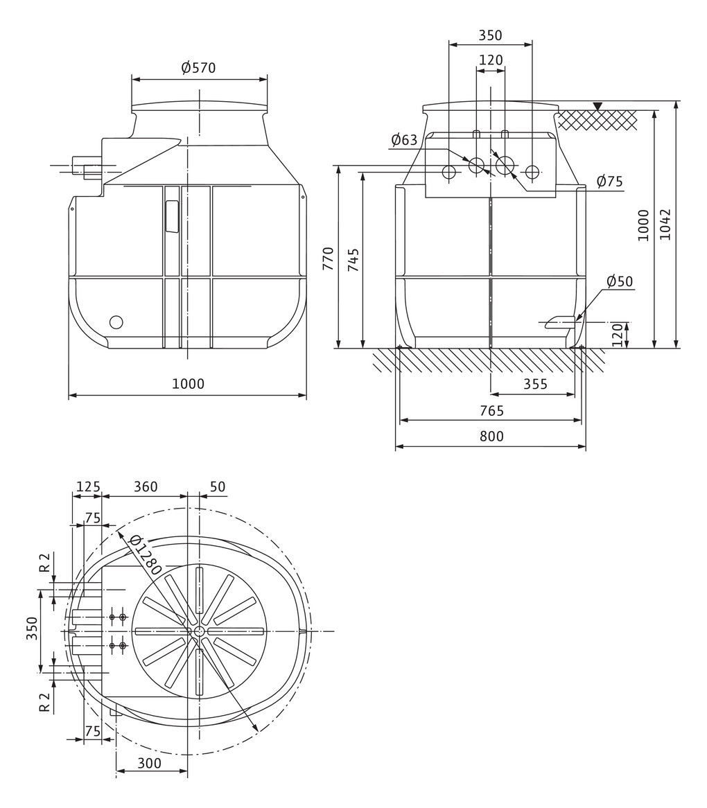 Wilo Schachtpumpstation DrainLift WS 50 D, 400 l, mit Behälter ...