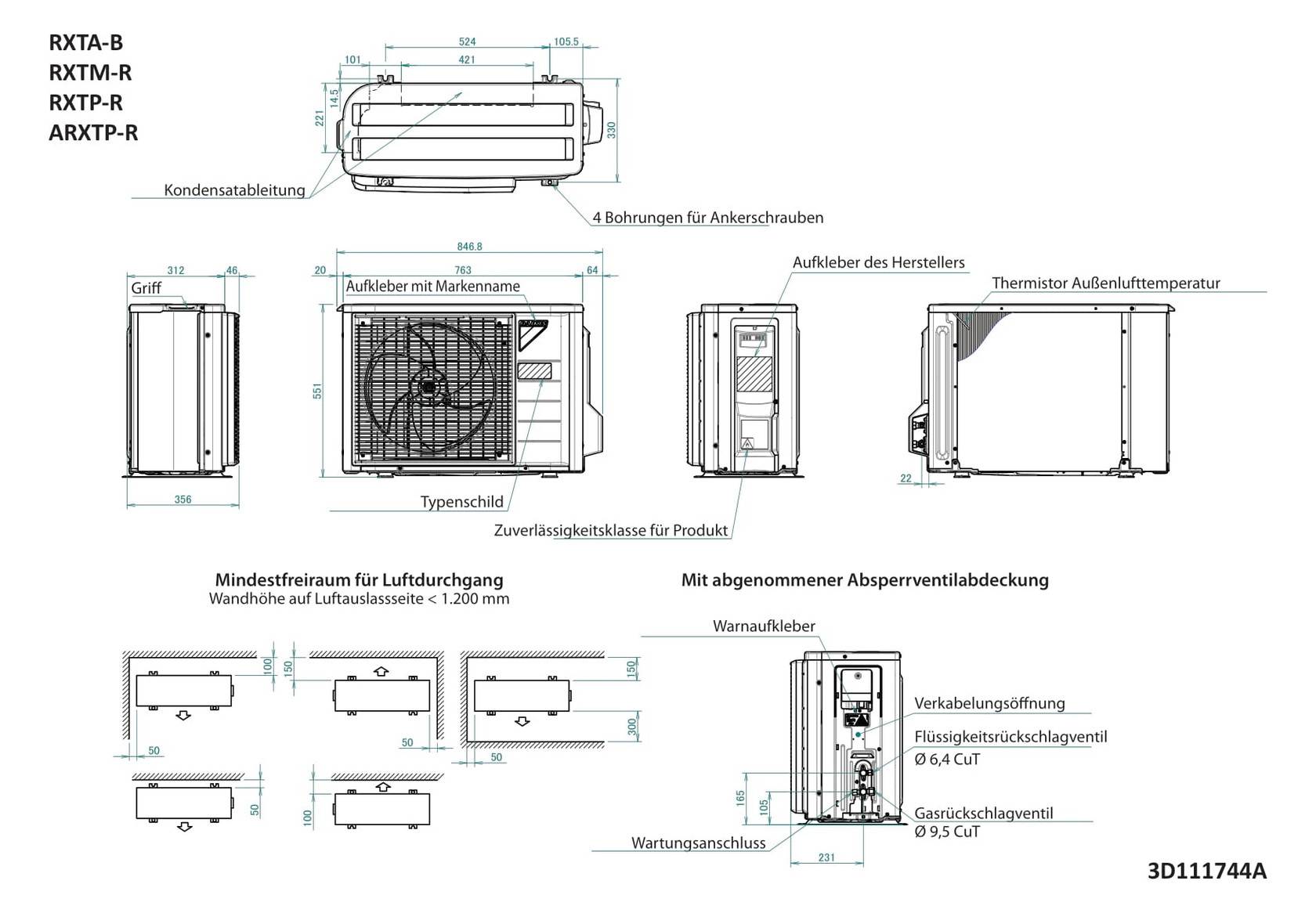 Klimatechnik / Mono- & Multisplit-Geräte / DAIKIN Aussengerät RXTM40R ...