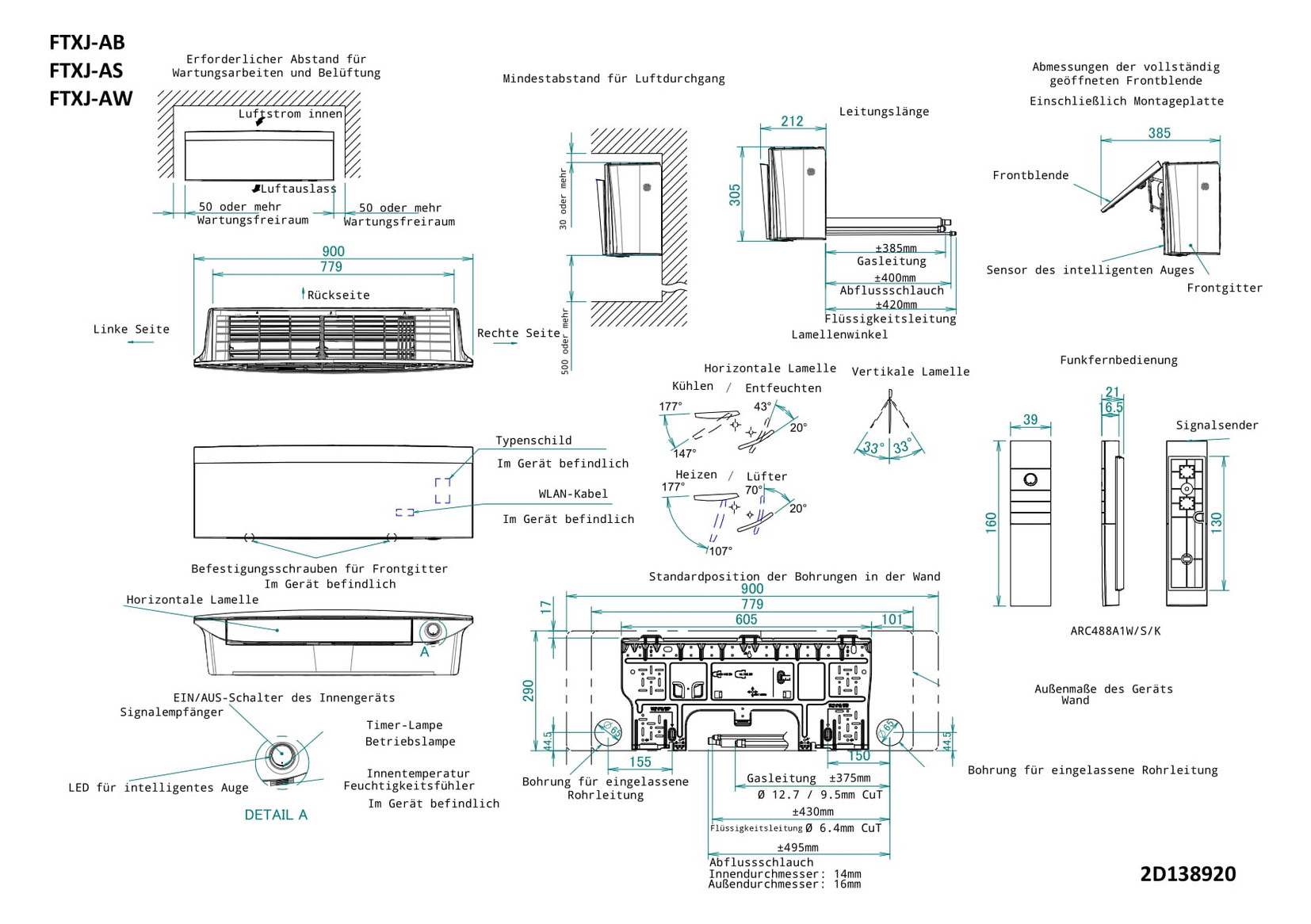 Klimatechnik / Mono- & Multisplit-Geräte / DAIKIN Wandgerät Split ...